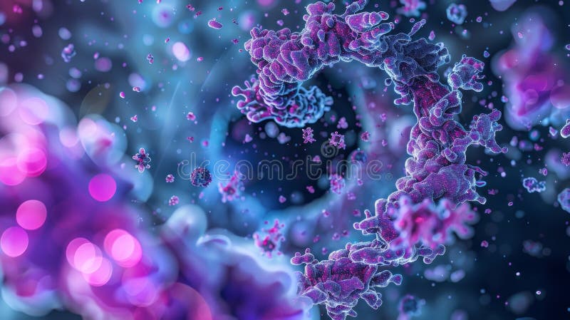 A Closeup Image of a Proteasome Core Complex with Ubiquitin Molecules ...