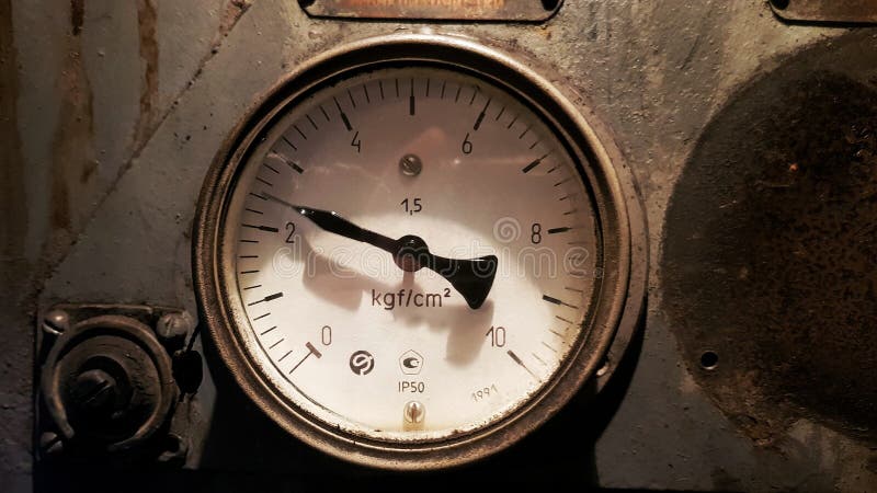 Analog Manometer for Measuring Pressure Stock Photo - Image of watch ...