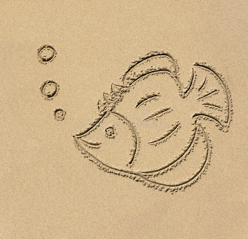 Closeup Image on a Sandy Beach Stock Image - Image of message, gorgeous ...