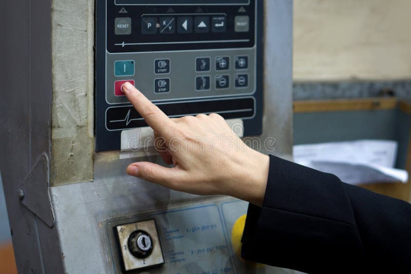 A Closeup Image Shows a Person S Hand Confidently Pressing a Specific ...