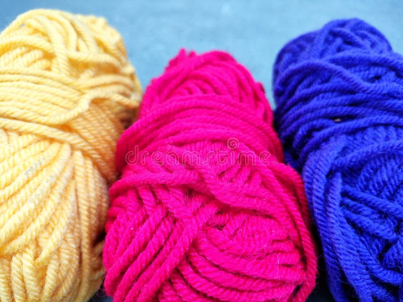 Three Knitting Yarns Isolated Grey Background Stock Photos - Free ...