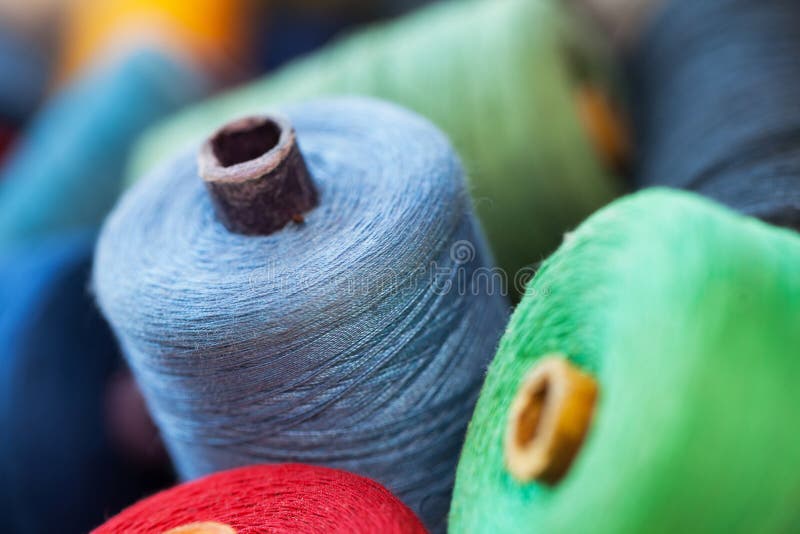 Closeup Image of Various Colour Threads Stock Photo - Image of knit ...