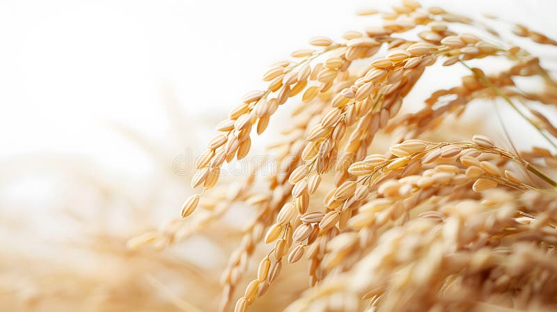 Closeup Image of Wheat Ears Against a White Background Stock Image ...