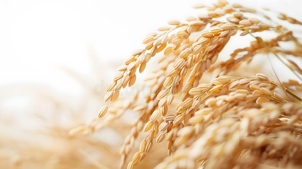 Closeup Image of Wheat Ears Against a White Background Stock Image ...