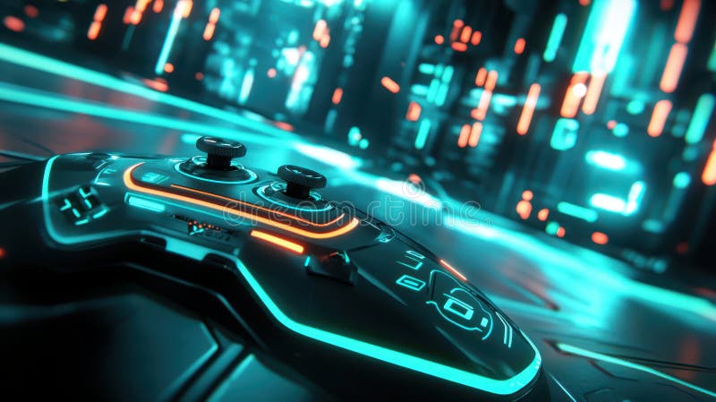 Closeup, Immersive Gaming Controller. and Ergonomic Design for Enhanced ...