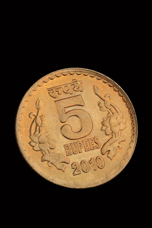 5 indian rupees coin stock image. Image of economy, finance - 37540021