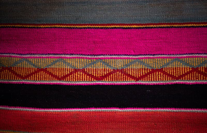Closeup of an Indigenous Handmade Fabric Texture Stock Photo - Image of ...