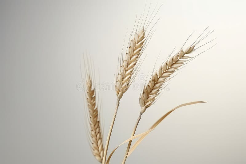 Closeup of an Individual Wheat Stalk, Showcasing Its Details Stock ...