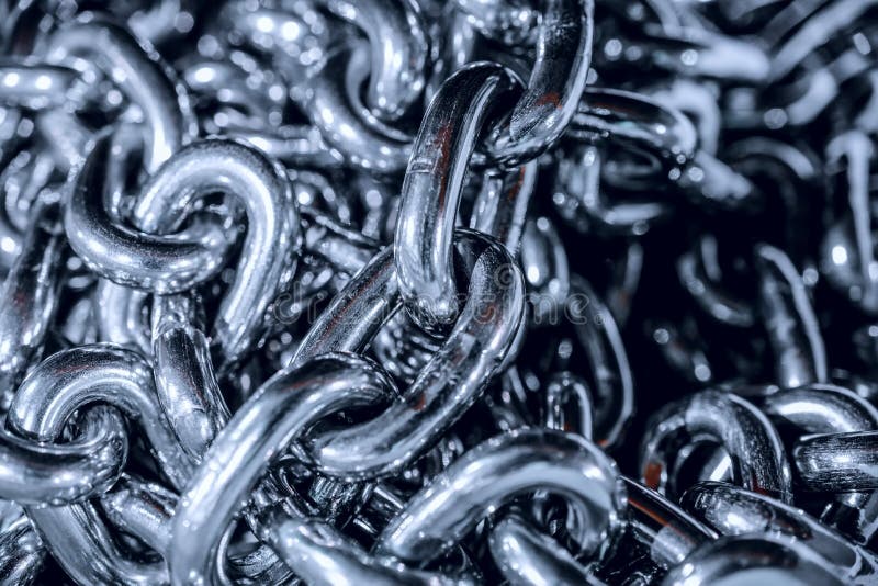 Closeup of Industrial Chains. Stock Image - Image of shiny, chain: 83949179