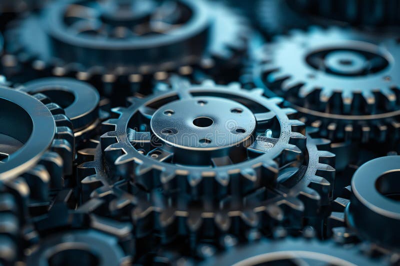 Closeup of Industrial Gears and Cogs, Symbolizing the Intricacy in ...