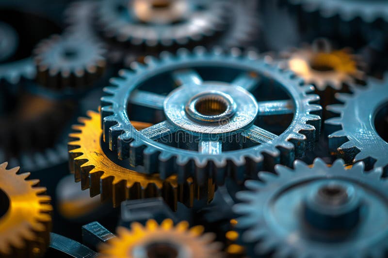 Closeup of Industrial Gears and Cogs, Symbolizing the Intricacy in ...