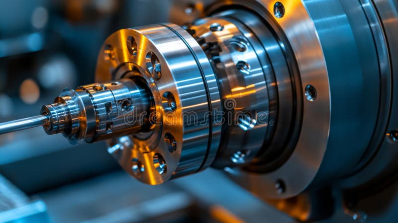 Closeup of Industrial Metal Machine Component Stock Illustration ...