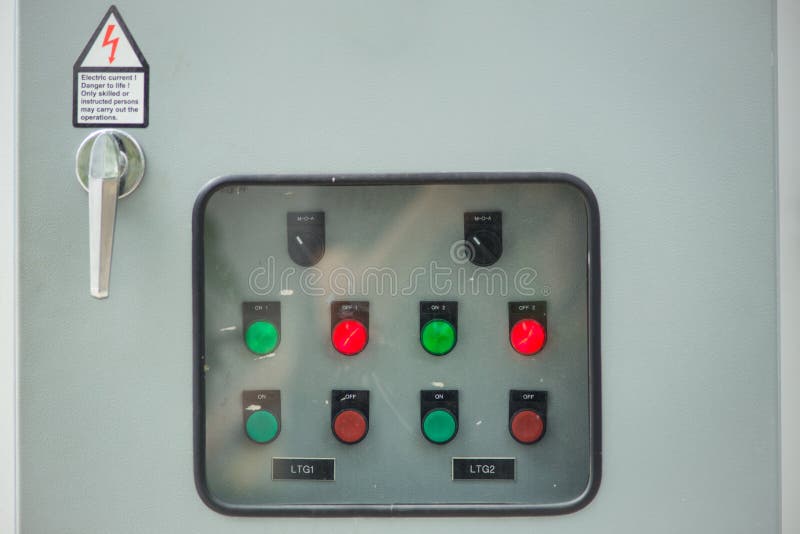 Closeup Industry Main Electricity Switch Stock Image - Image of display ...