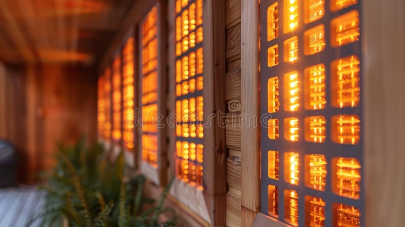 A Closeup of the Infrared Heating Panels that Come with the DIY Sauna ...
