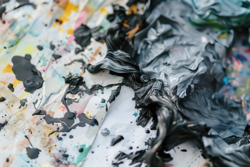 Closeup of Ink Being Removed from Paper in Recycling Process Stock ...