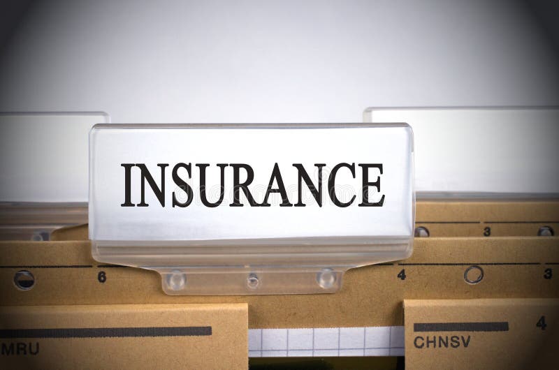 Closeup of Insurance Folder Index Tab Stock Image - Image of file ...