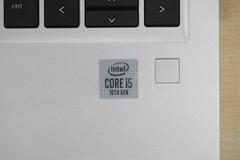 Closeup on Intel CORE I5 Gen 10th Label on Laptop Editorial Stock Photo ...