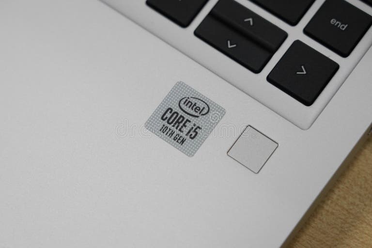 Closeup on Intel CORE I5 Gen 10th Label on Laptop Editorial Photo ...