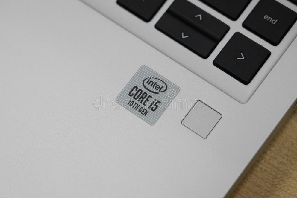 Closeup on Intel CORE I5 Gen 10th Label on Laptop Editorial Photo ...