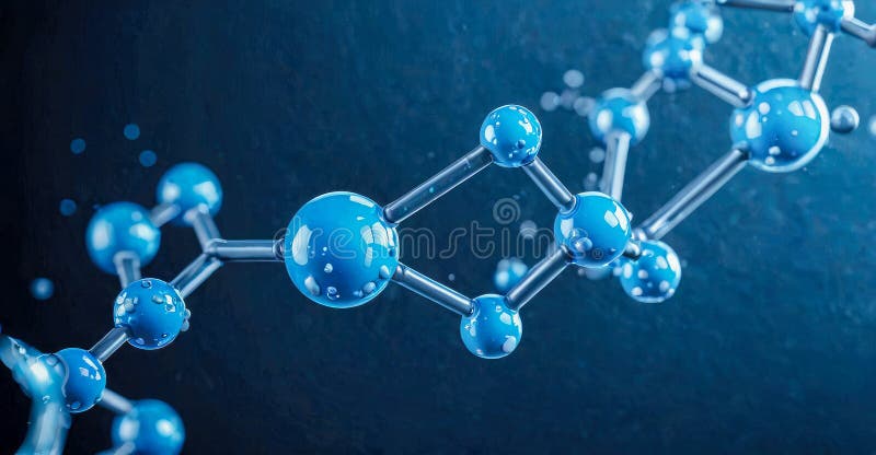 Blue Spheres Connect in Complex Pattern, Molecular Structure of Dietary ...
