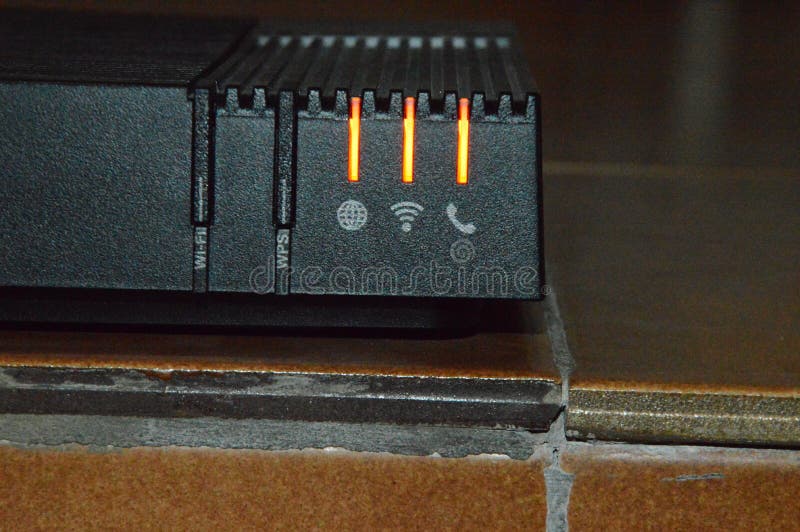 A Closeup of an Internet Box Stock Image - Image of leds, technic ...