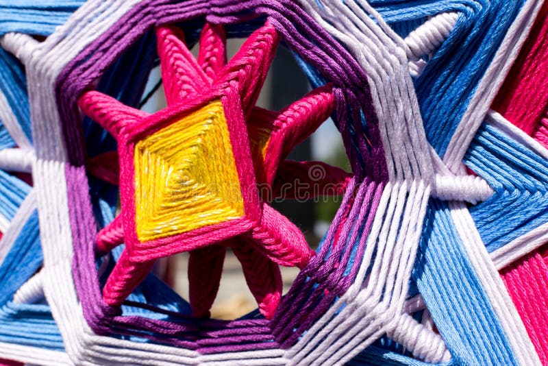 Closeup of Interwoven Fabric Forming a Triangle Circle Stock Image ...