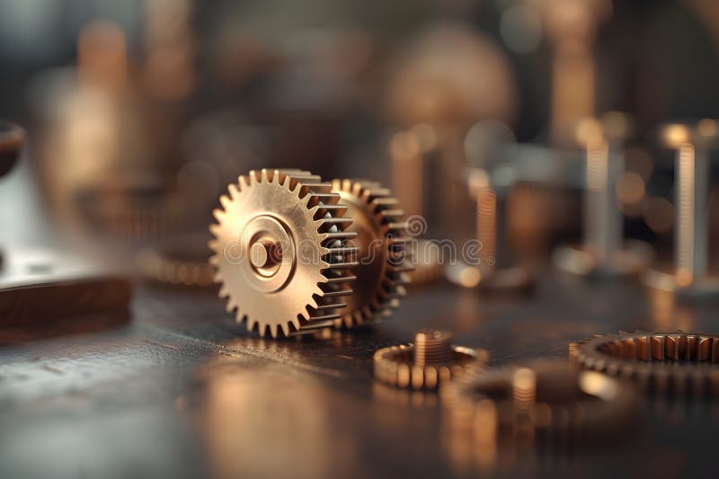 Closeup of Intricate Gears and Cogs in Mechanical Device Stock ...