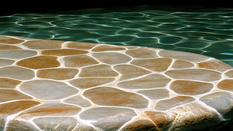 Closeup of Irregular Stone Texture Pool Coping with Beige and Brown ...