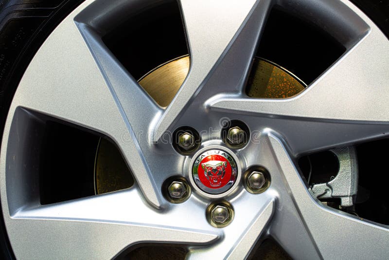 Closeup of Jaguar I-Pace Wheel Editorial Photography - Image of ...