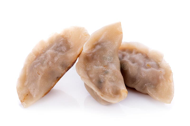 Japanese Gyoza on White Background Stock Image - Image of nutrition ...