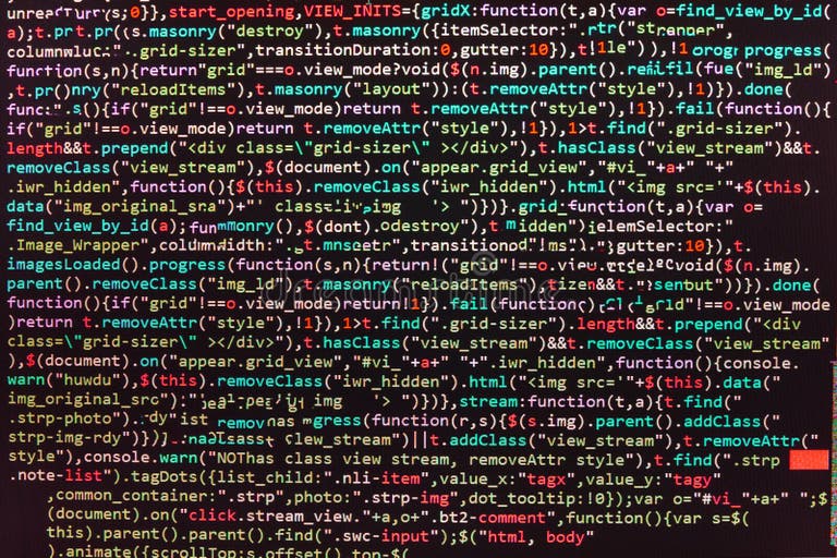 Closeup Of Java Script Css And Html Code Stock Image Image Of 9348