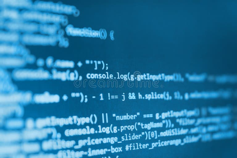 Closeup of Java Script, CSS and HTML Code. Stock Photo - Image of java ...