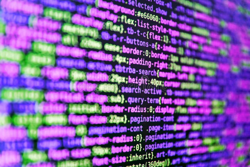 Closeup of Java Script, CSS and HTML Code. Stock Image - Image of hosting, document: 116882015