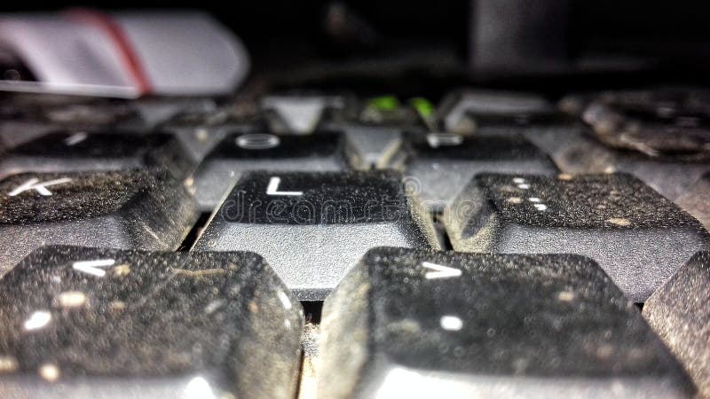 Closeup of Keyboard of Old Computer Desktop . Stock Image - Image of ...