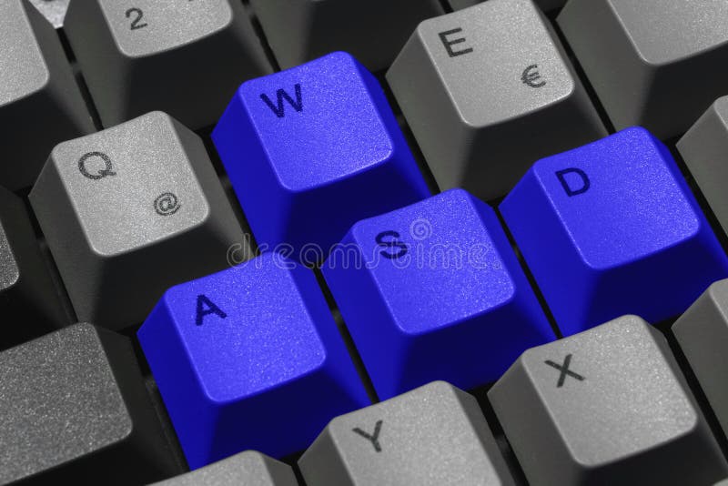 Closeup of Colored Keys on a Gaming Keyboard Stock Image - Image of ...