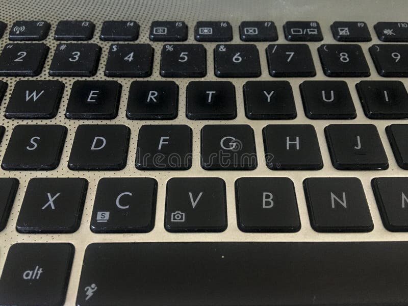 Closeup of the Keys on a Notebook Keyboard Stock Image - Image of ...