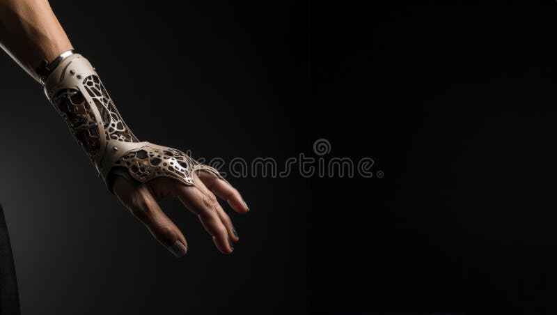 CloseUp of a Kinesthetic Prosthetic Arm Demonstrating Precision and ...