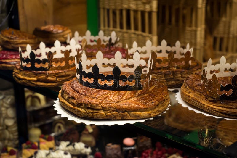 King Cake in a Bakery Store Showroom Stock Image - Image of king ...