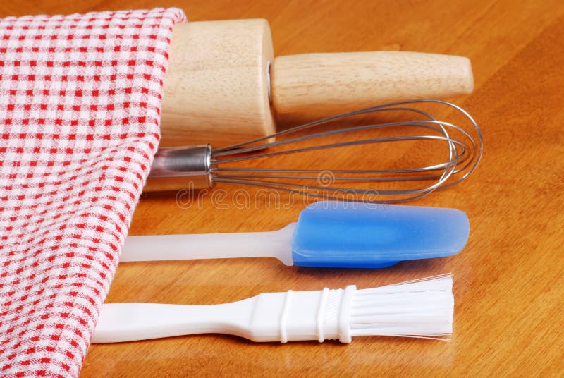 Closeup of Kitchen Baking Utensils Stock Image - Image of cook, chef ...