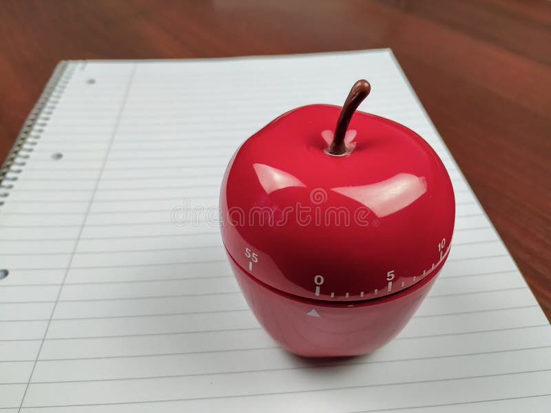 Closeup of Kitchen Timer in Apple Shape As a Pomodoro Study Technique ...