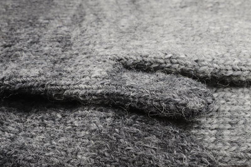 Closeup of Knitted Gray Wool Texture Stock Image - Image of fibres ...