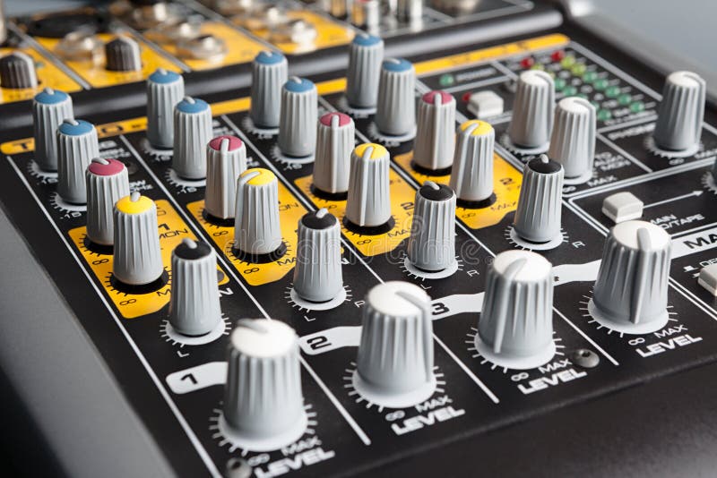 Details of an Electroic Sound Mixer Stock Image - Image of media ...