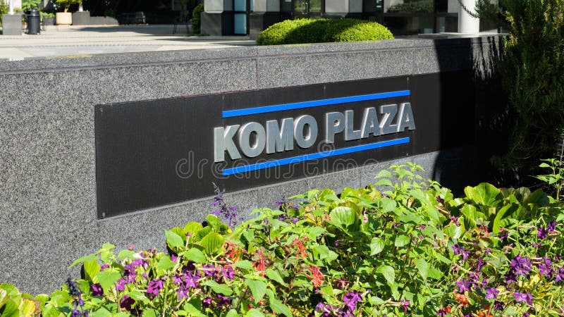 Closeup of KOMO Plaza Sign in Seattle Editorial Photo - Image of state ...
