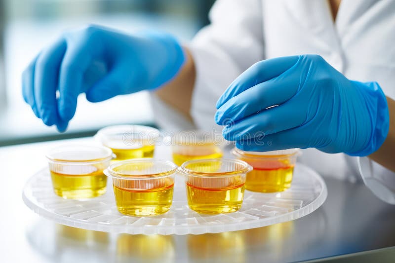 Closeup of Lab Technician Examining a Petri Dish Containing a Precision ...