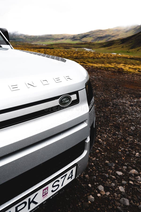 Closeup of Land Rover Defender in Iceland. Editorial Image - Image of ...