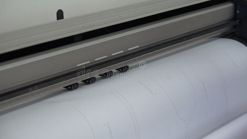 Large Line Plot Printer Working Stock Footage - Video of equipment ...