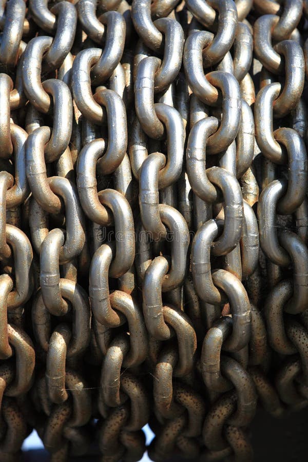 Old Rusty Chain And Crane Industry Machine Stock Image - Image of ...