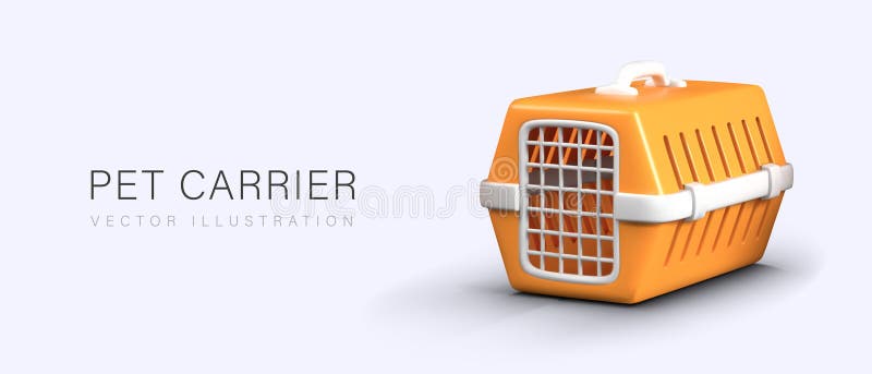 Closeup of Large Yellow Carrier. Empty Container for Transporting Small ...