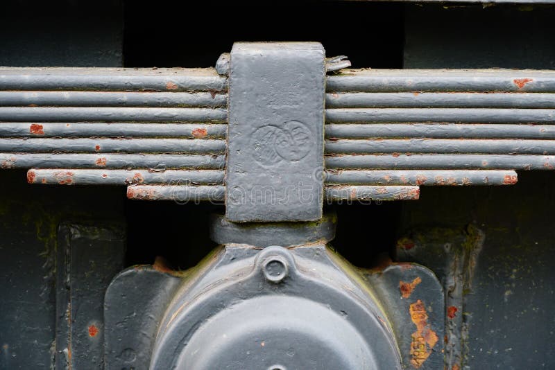 Springs on train car stock photo. Image of metal, suspension - 6180026