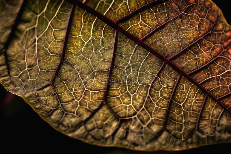 Closeup of Leaf, with Thousands of Intricate and Delicate Veins Visible ...